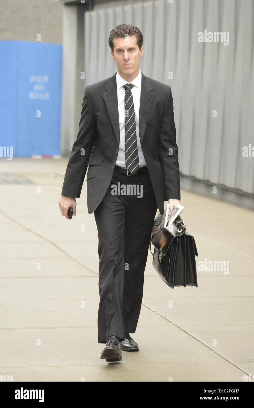 Jason Hoppy is seen looking sharp on his way to work Featuring: Jason ...