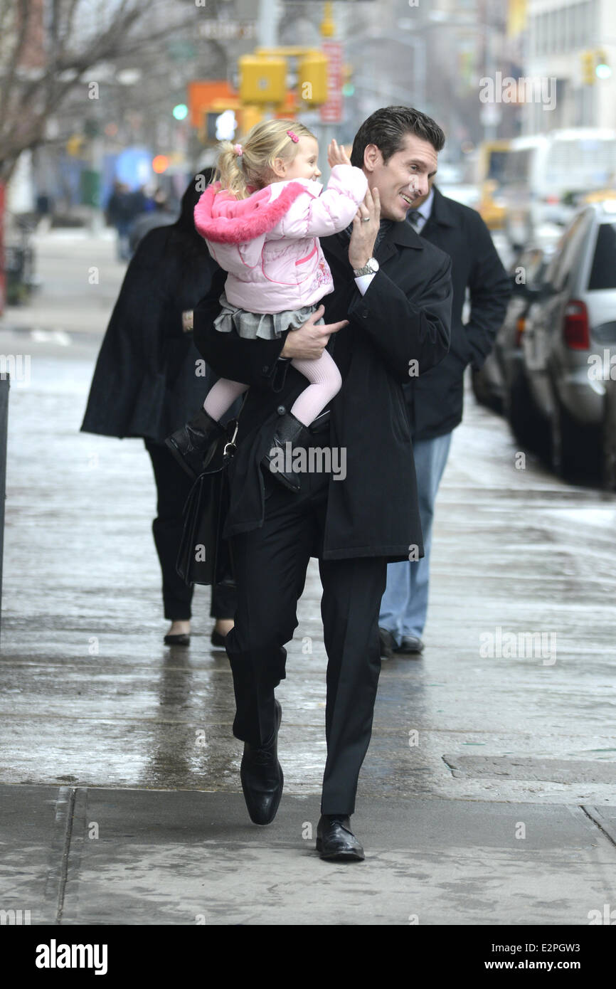 Jason Hoppy is seen in joyful mood as he takes his daughter Bryn Hoppy ...