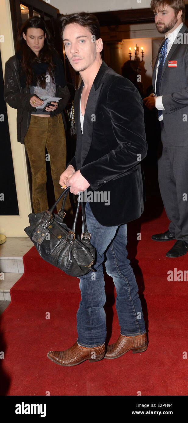 Harold Pinter Theatre for the play 'Old Times' Featuring: Jonathan Rhys ...