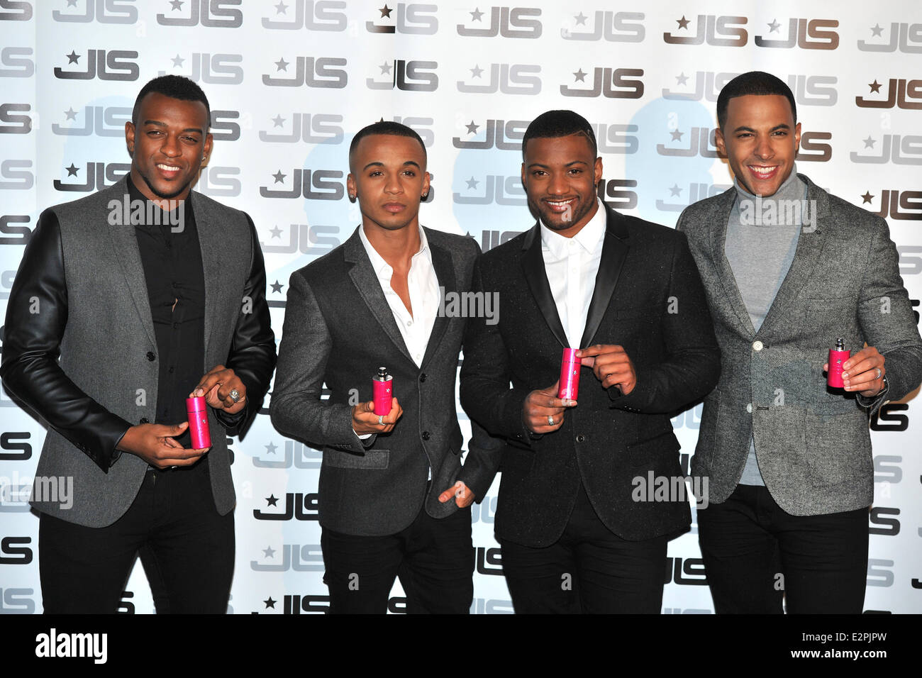JLS fragrance launch held at One Mayfair Featuring: Aston Merrygold,Marvin Humes,JB Gill,Oritsé ...