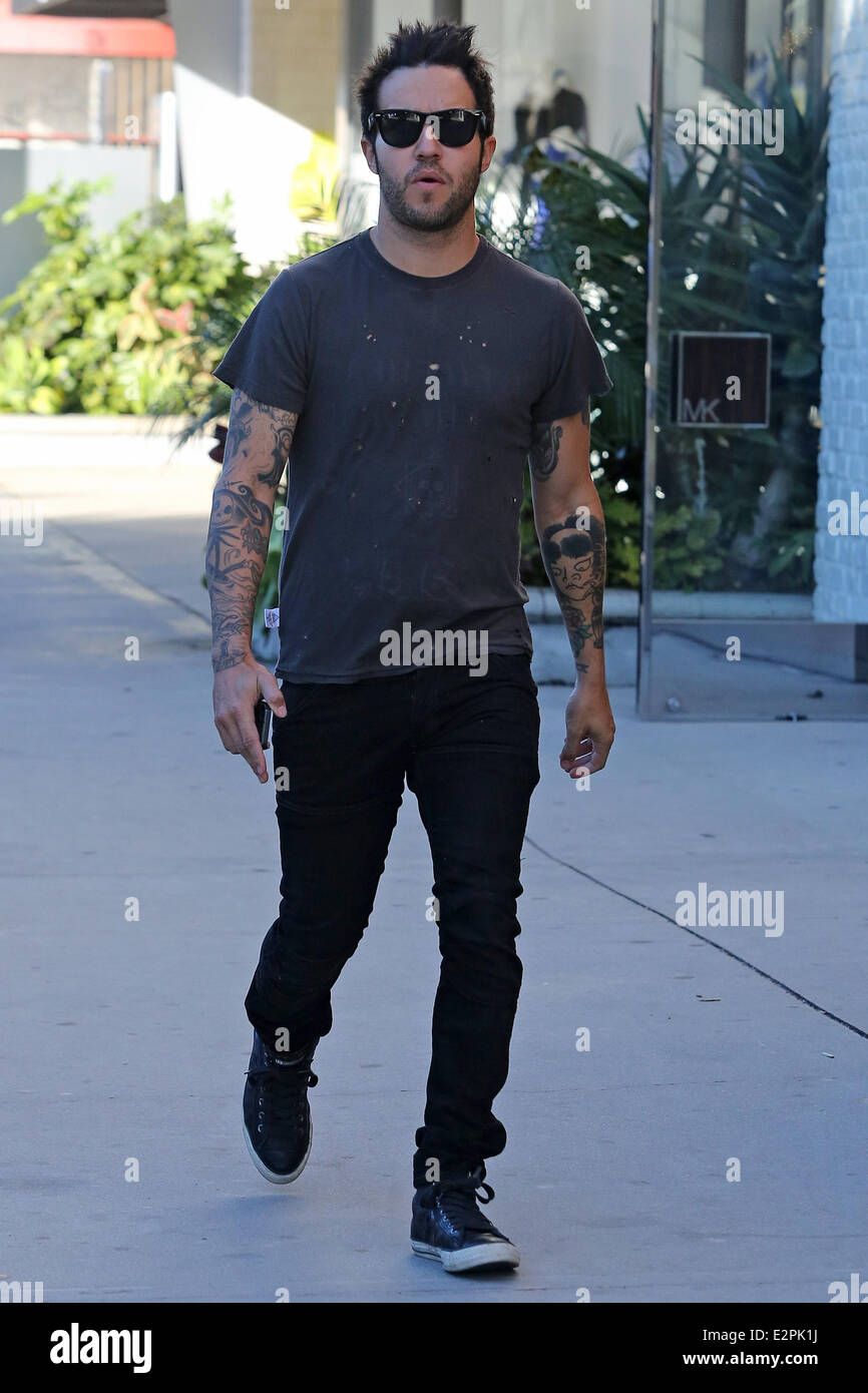 Pete Wentz seen out and about after shopping at Allsaints Featuring ...