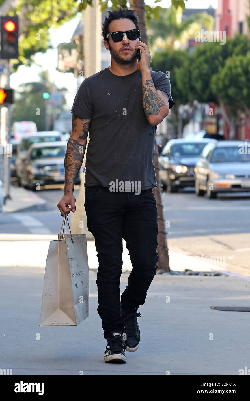 Pete Wentz seen out and about after shopping at Allsaints Featuring ...
