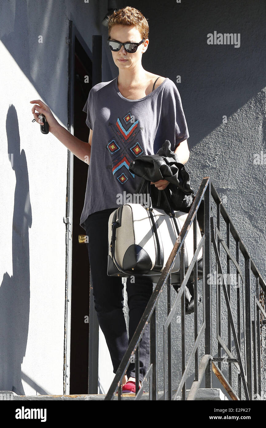 Charlize Theron seen leaving her dance class in West Hollywood ...