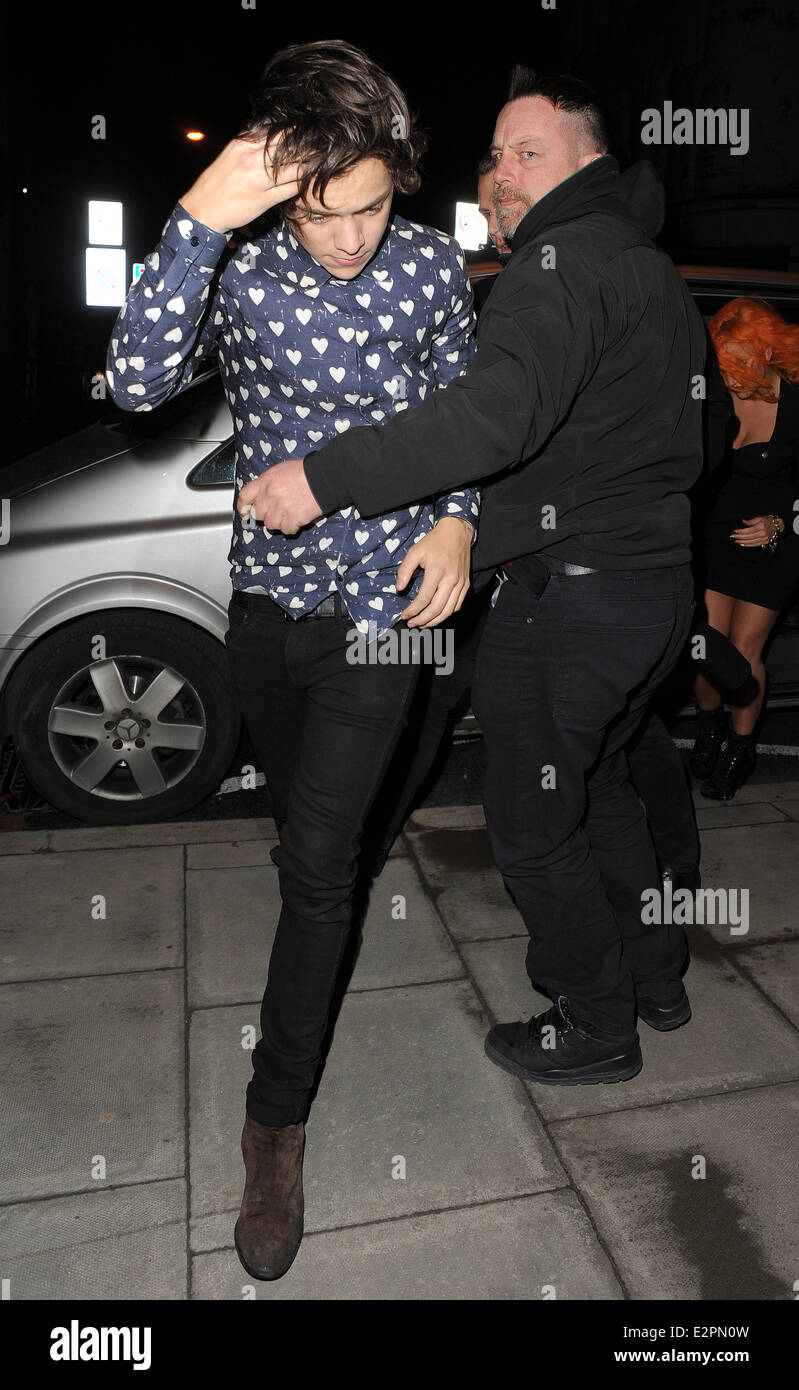 Harry styles appears rather unsteady on his feet hi-res stock ...