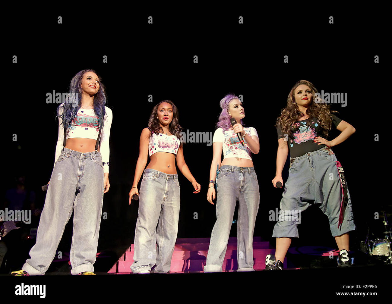 Little Mix performing live on stage at the Liverpool Echo Arena Where ...