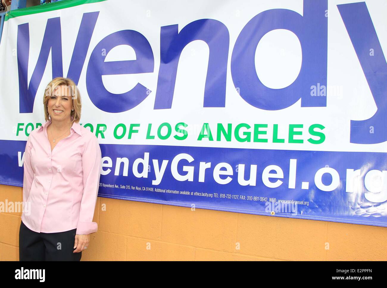 Los Angeles Mayor candidate, Wendy Greuel at the official campaign ...