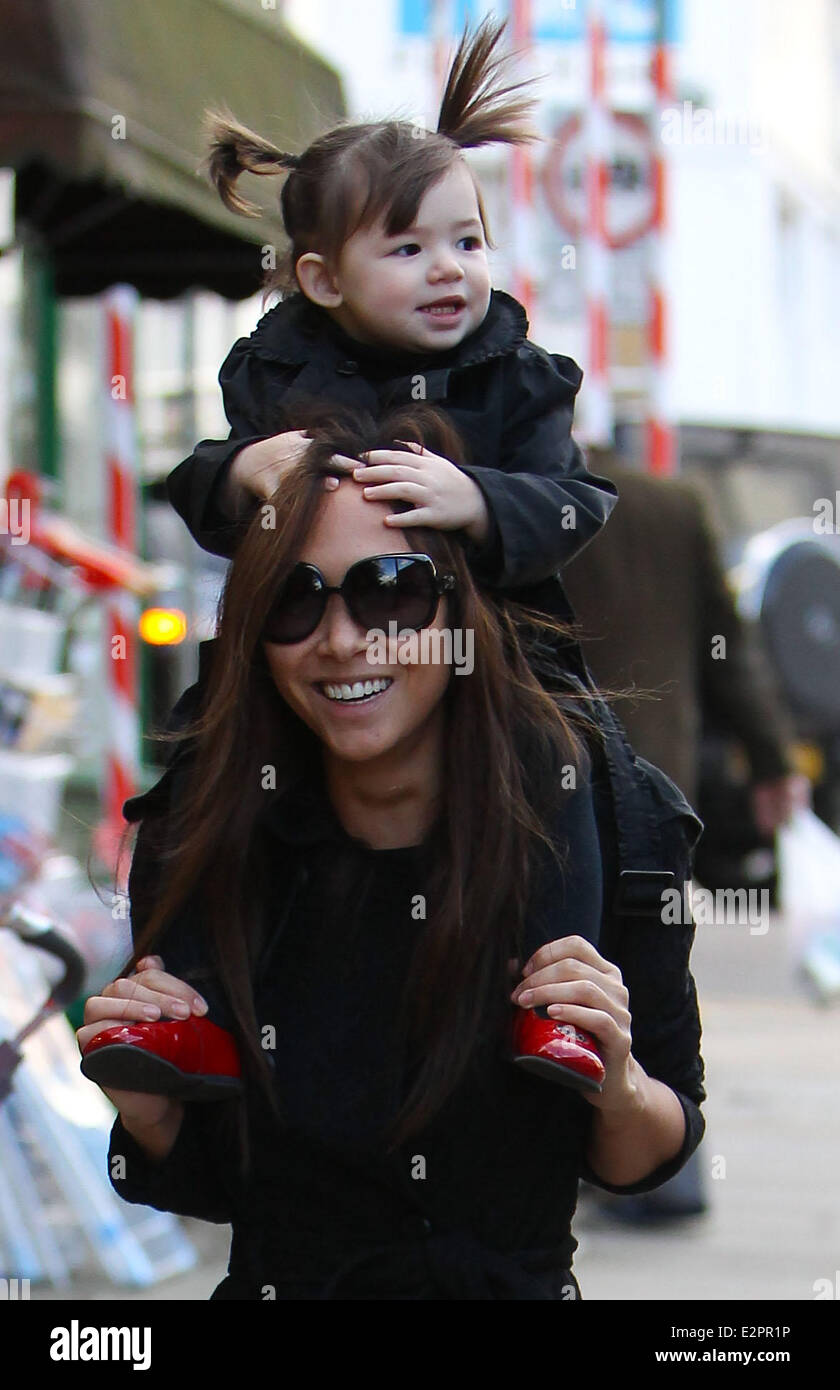 Myleene Klass out and about with her daughters Hero and Ava Featuring ...