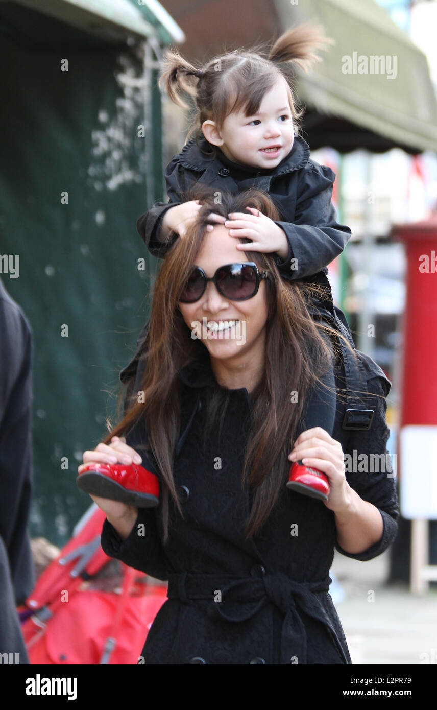 Myleene Klass out and about with her daughter Hero Featuring: Myleene ...