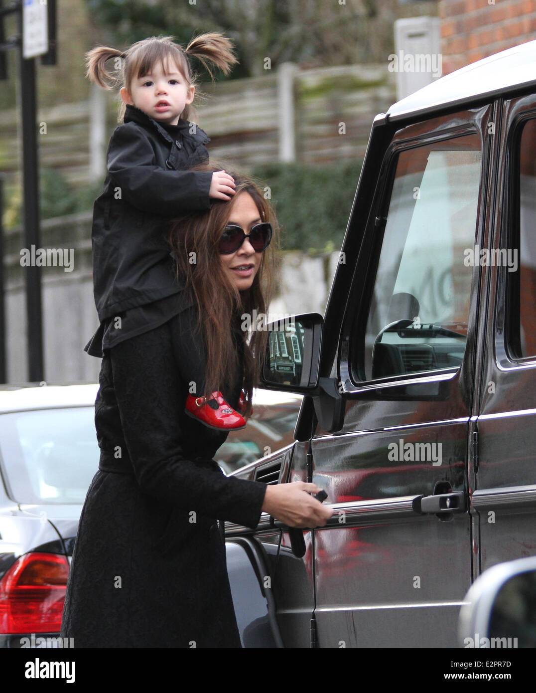 Myleene Klass out and about with her daughter Hero Featuring: Myleene ...