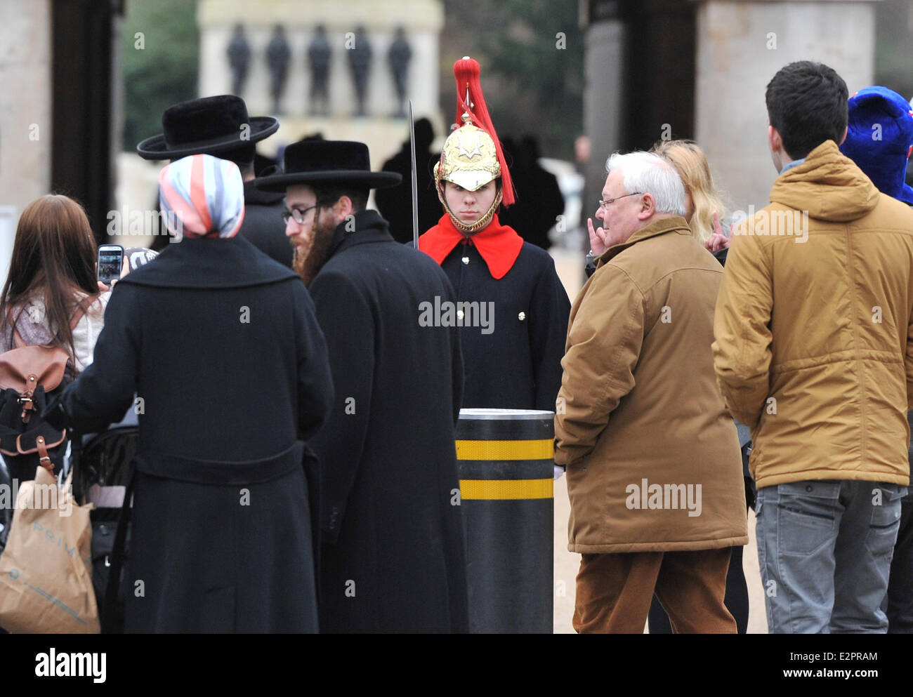 Orthodox Jewish families are seen visiting Horse Guard's Parade in ...