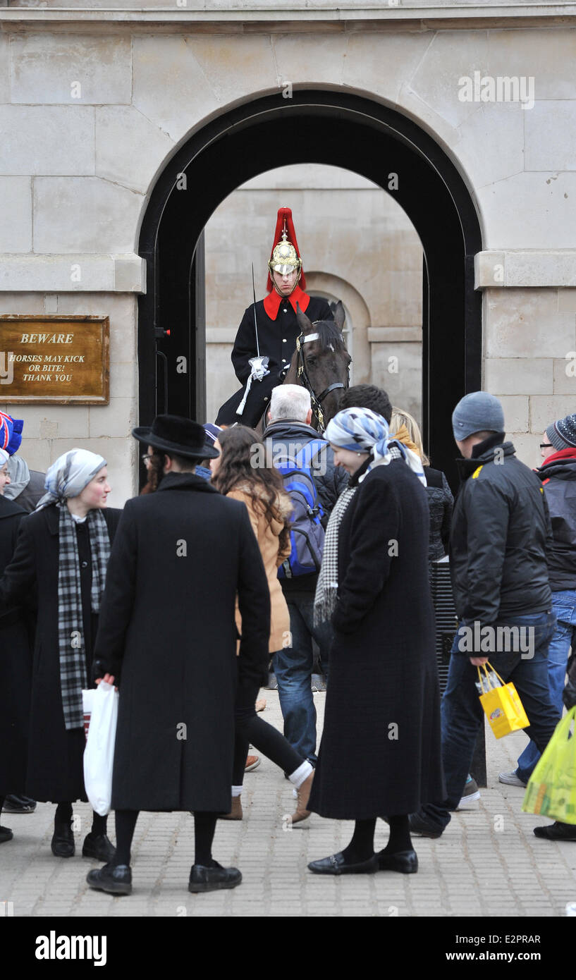 Orthodox Jewish families are seen visiting Horse Guard's Parade in ...