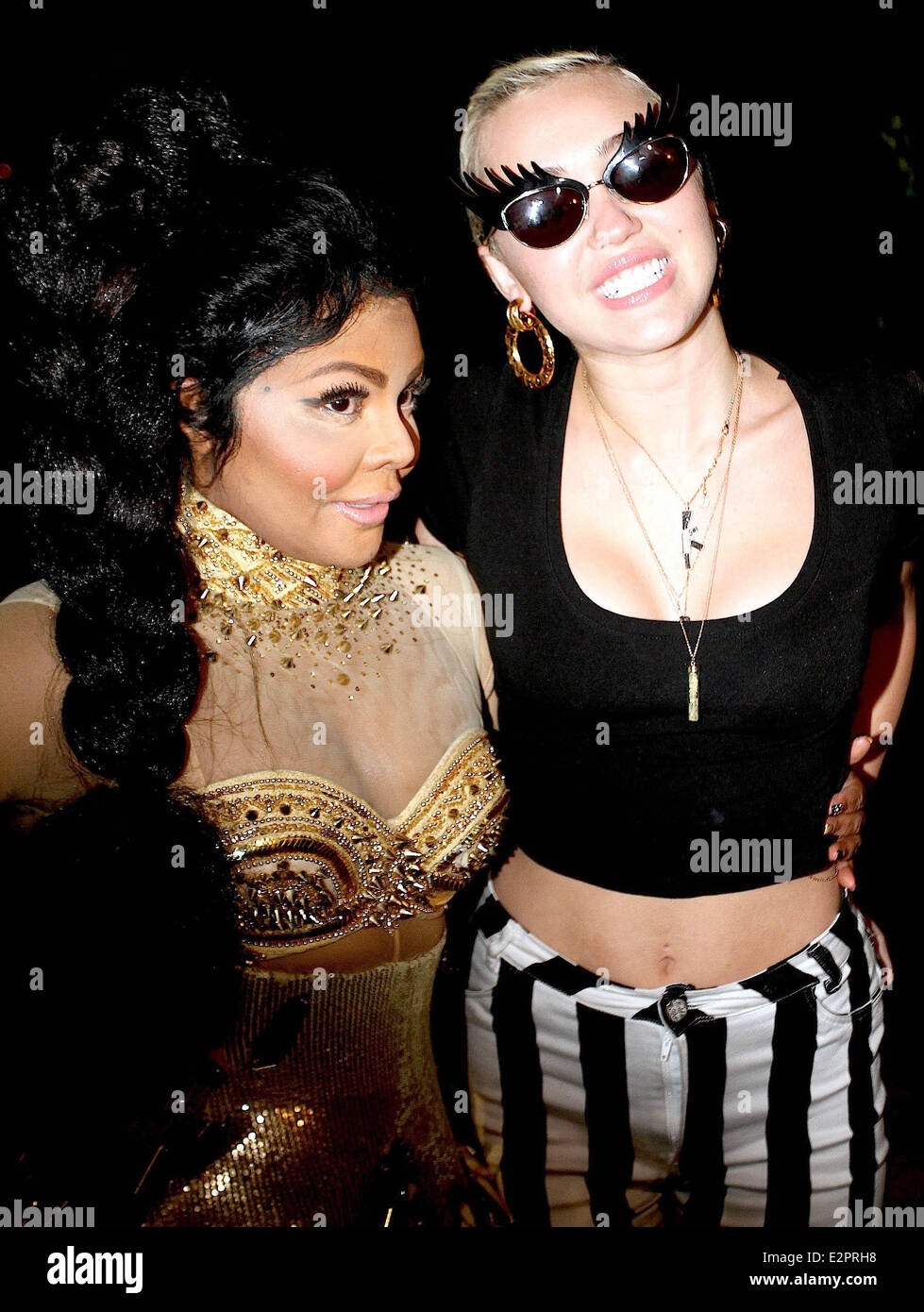 Miley Cyrus at Lil' Kim and Tiffany Foxx's 'Twisted' Music Video Shoot ...