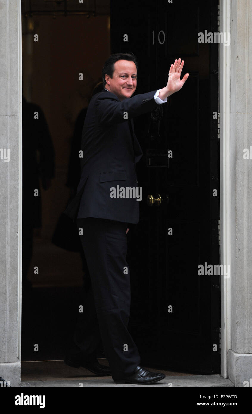 US Vice President Joe Biden outside 10 Downing Street with Prime ...