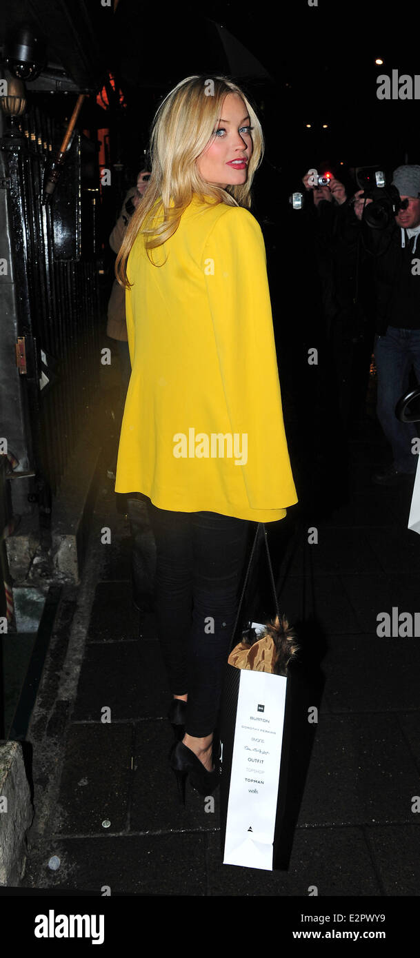 MTV presenter, Laura Whitmore leaves a party celebrating the new ...