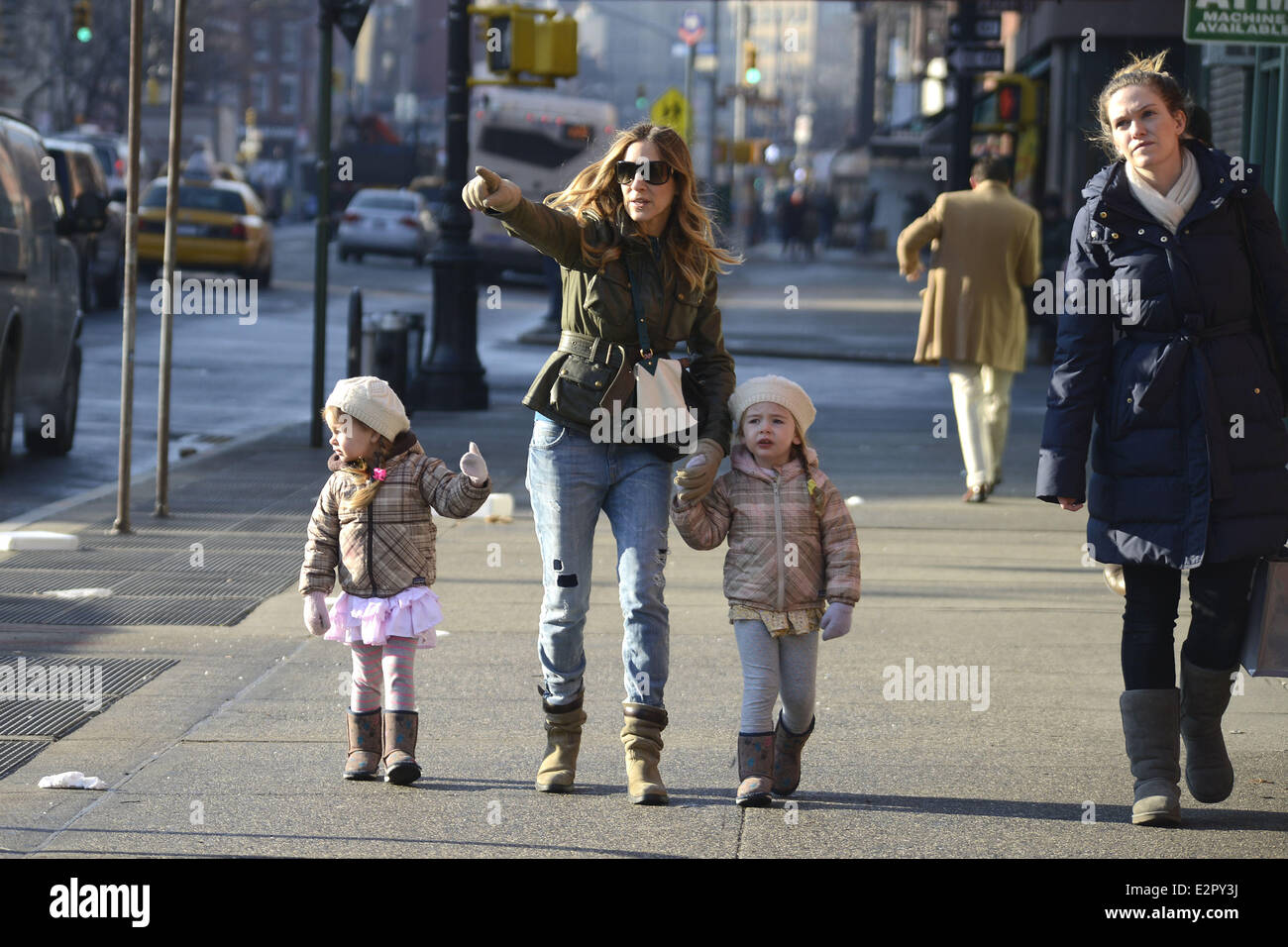 Sarah Jessica Parker takes her twin daughters Marion and Tabitha to ...