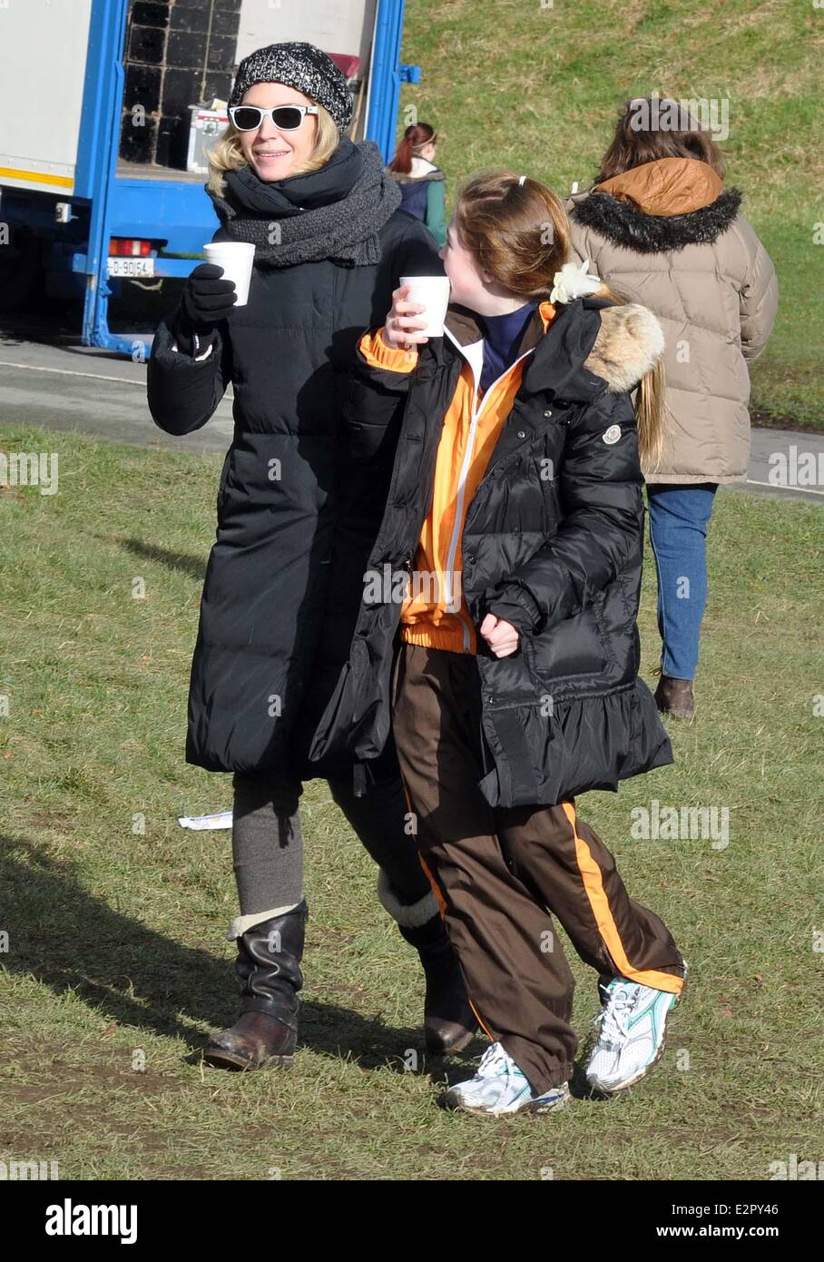 Actors on the film set of 'Gold' Featuring: Yvonne Keating,Missy ...