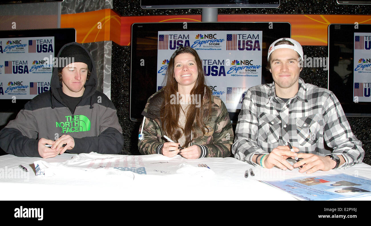 Meet and greet with Sochi 2014 Olympic Hopefuls held at the NBC store ...