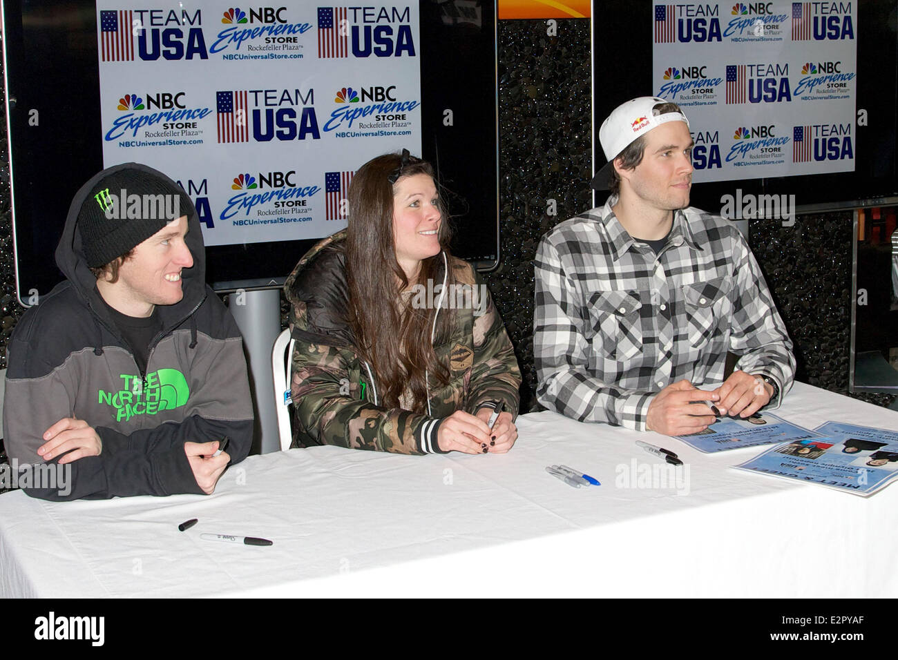 Meet and greet with Sochi 2014 Olympic Hopefuls held at the NBC store ...