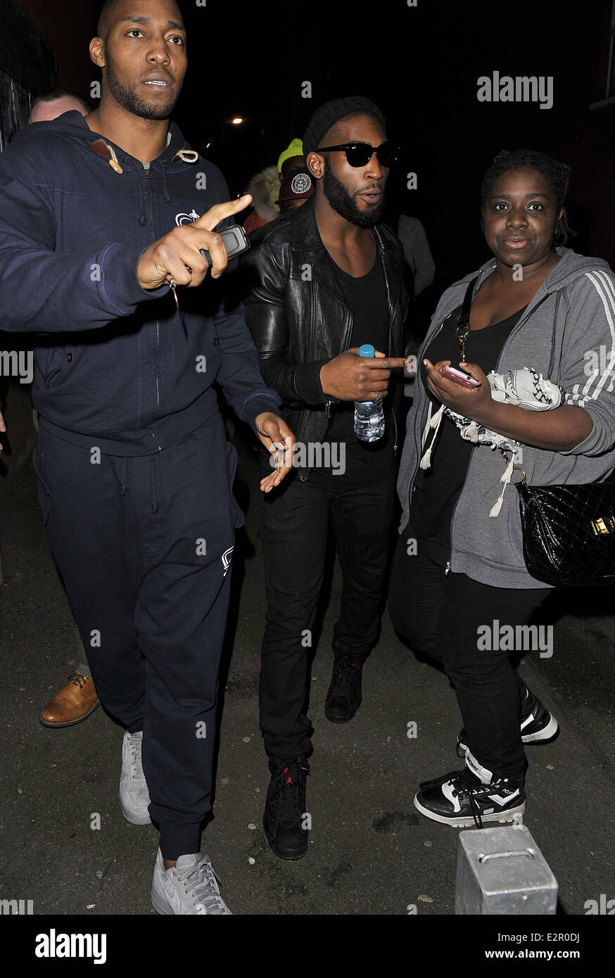 Rapper, Tinie Tempah leaving Shepherd's Bush after he watching Rita Ora ...