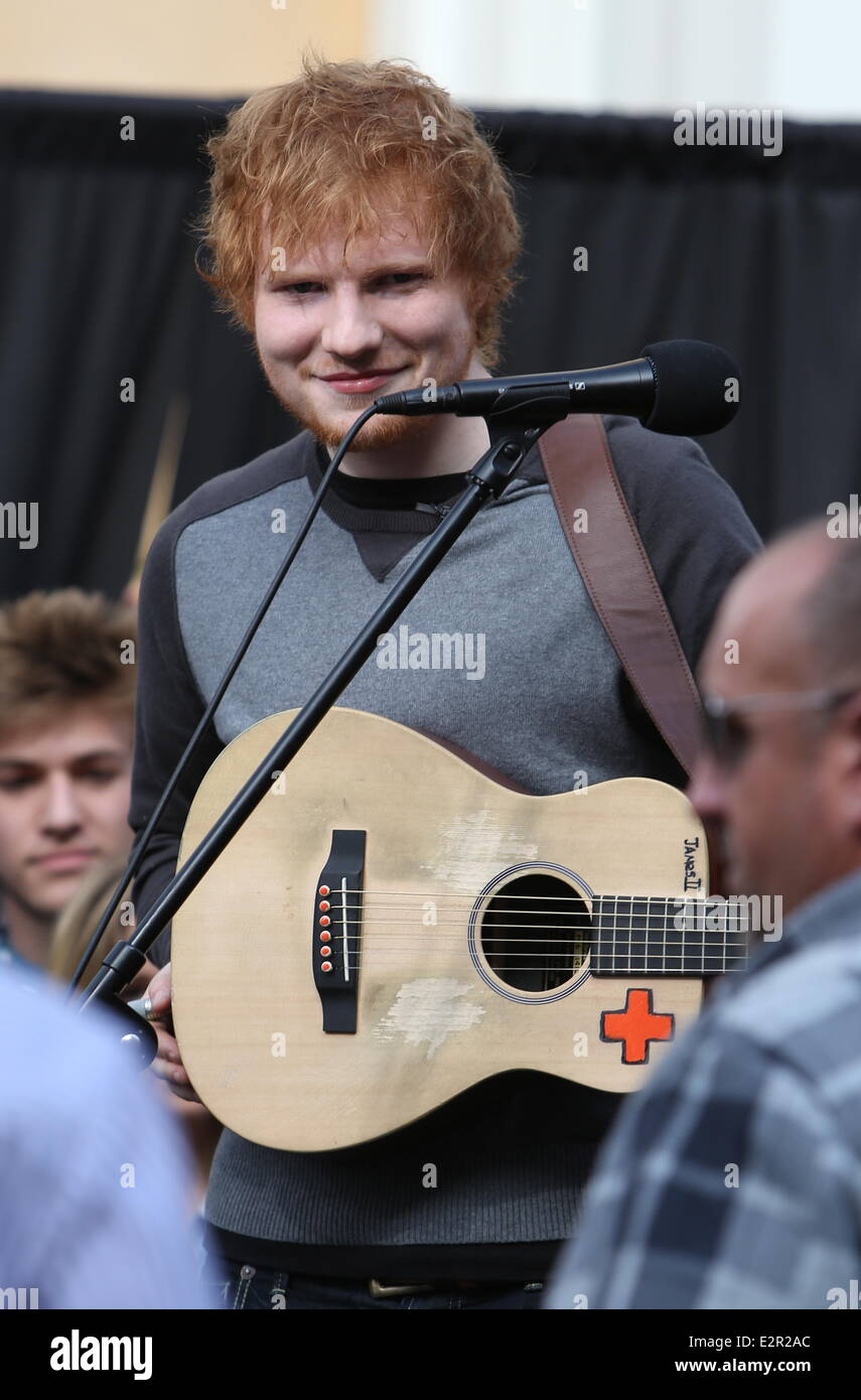 Ed Sheeran at The Grove to appear and perform on entertainment news ...