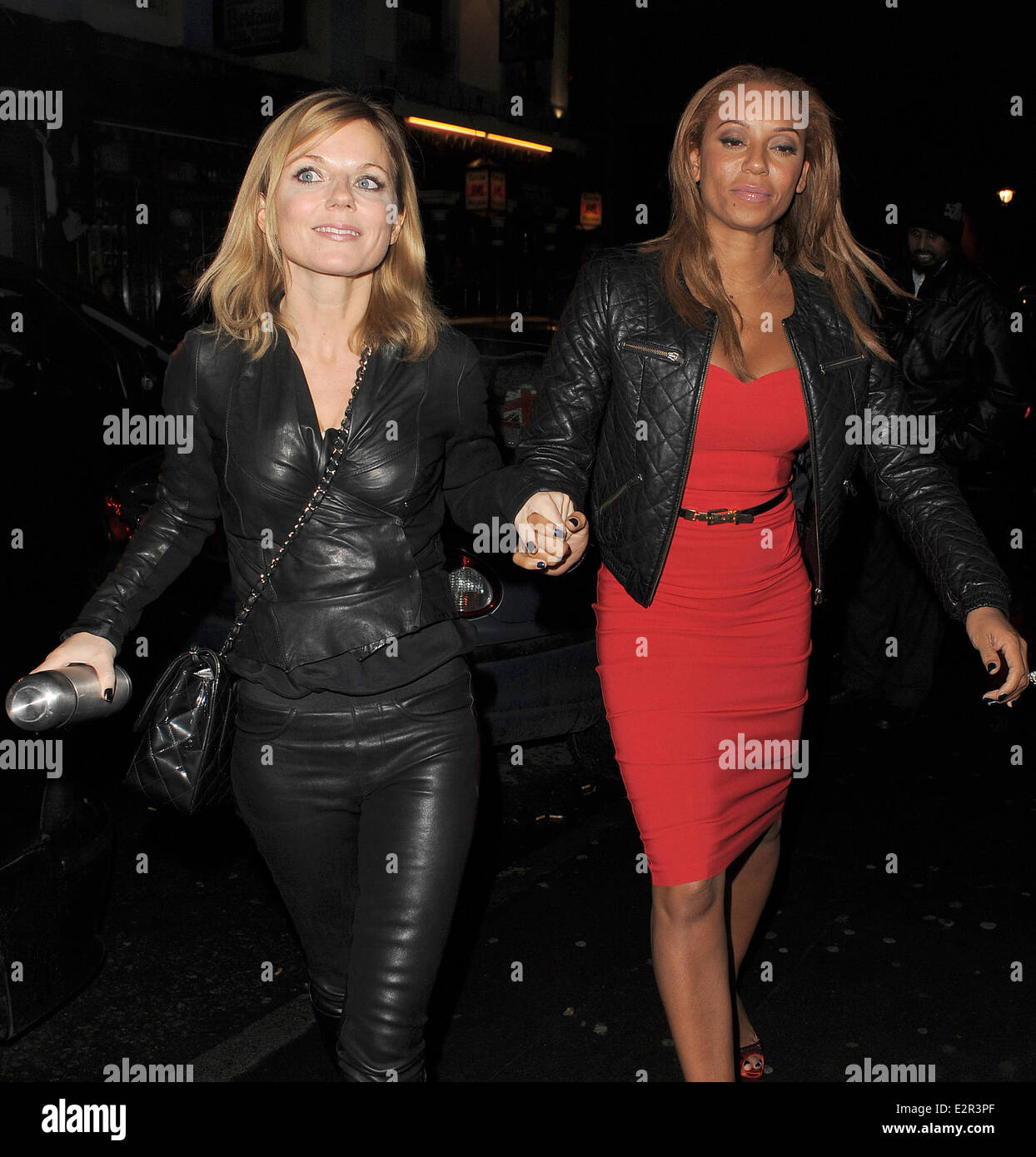 Geri Halliwell and Melanie Brown arriving at Soho House Featuring: Geri ...