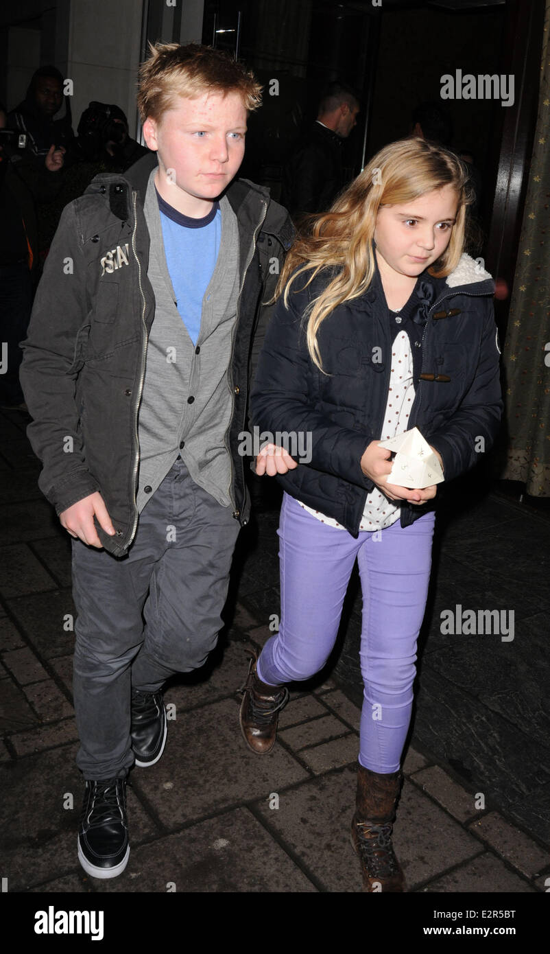 The Beckham family and Ramsay family depart Tamarind Restaurant ...