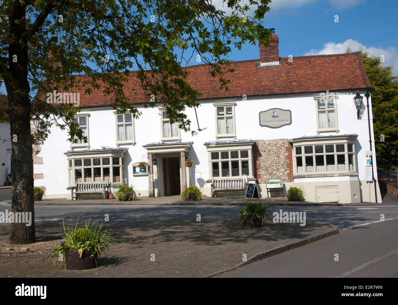The Bell pub and restaurant Ramsbury, Wiltshire, England Stock Photo ...