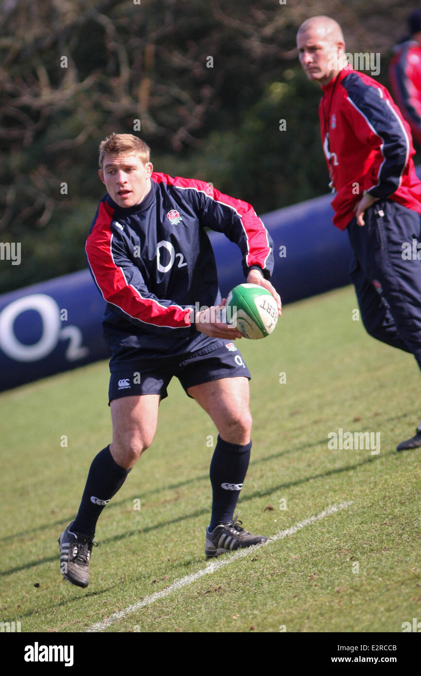 The England rugby team training at Penny Hill Park Hotel in Bagshot ...