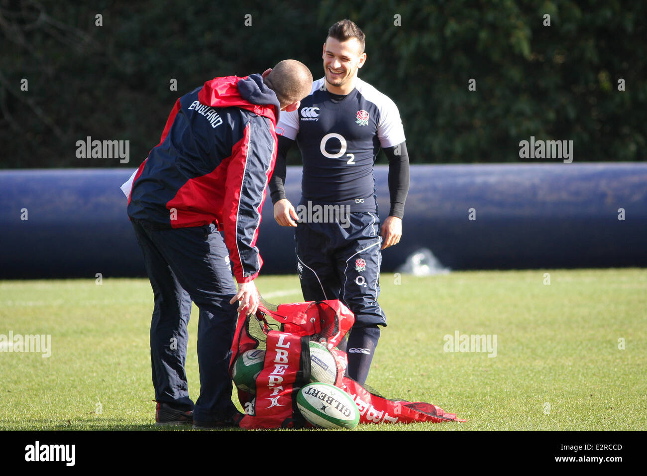 The England rugby team training at Penny Hill Park Hotel in Bagshot ...