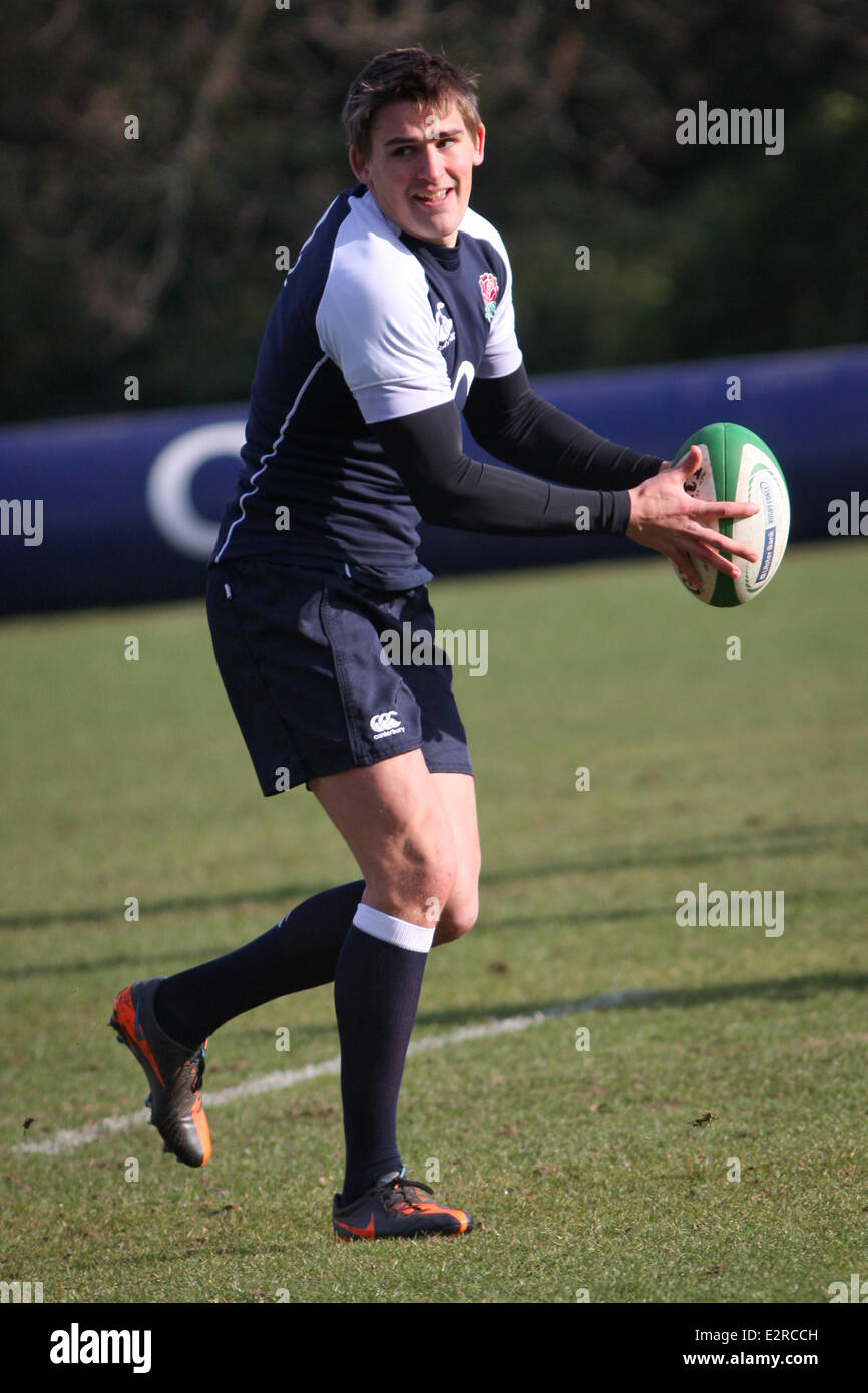 The England rugby team training at Penny Hill Park Hotel in Bagshot ...