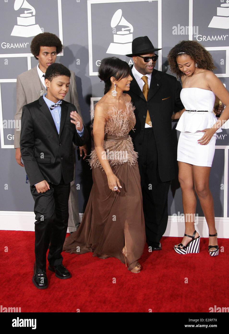 Producer Jimmy Jam, wife Lisa Padilla and children 55th Annual GRAMMY ...