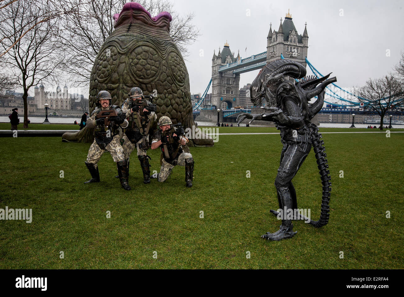 Alien: Colonial Marines photocall at Potters Field Colonial marines ...