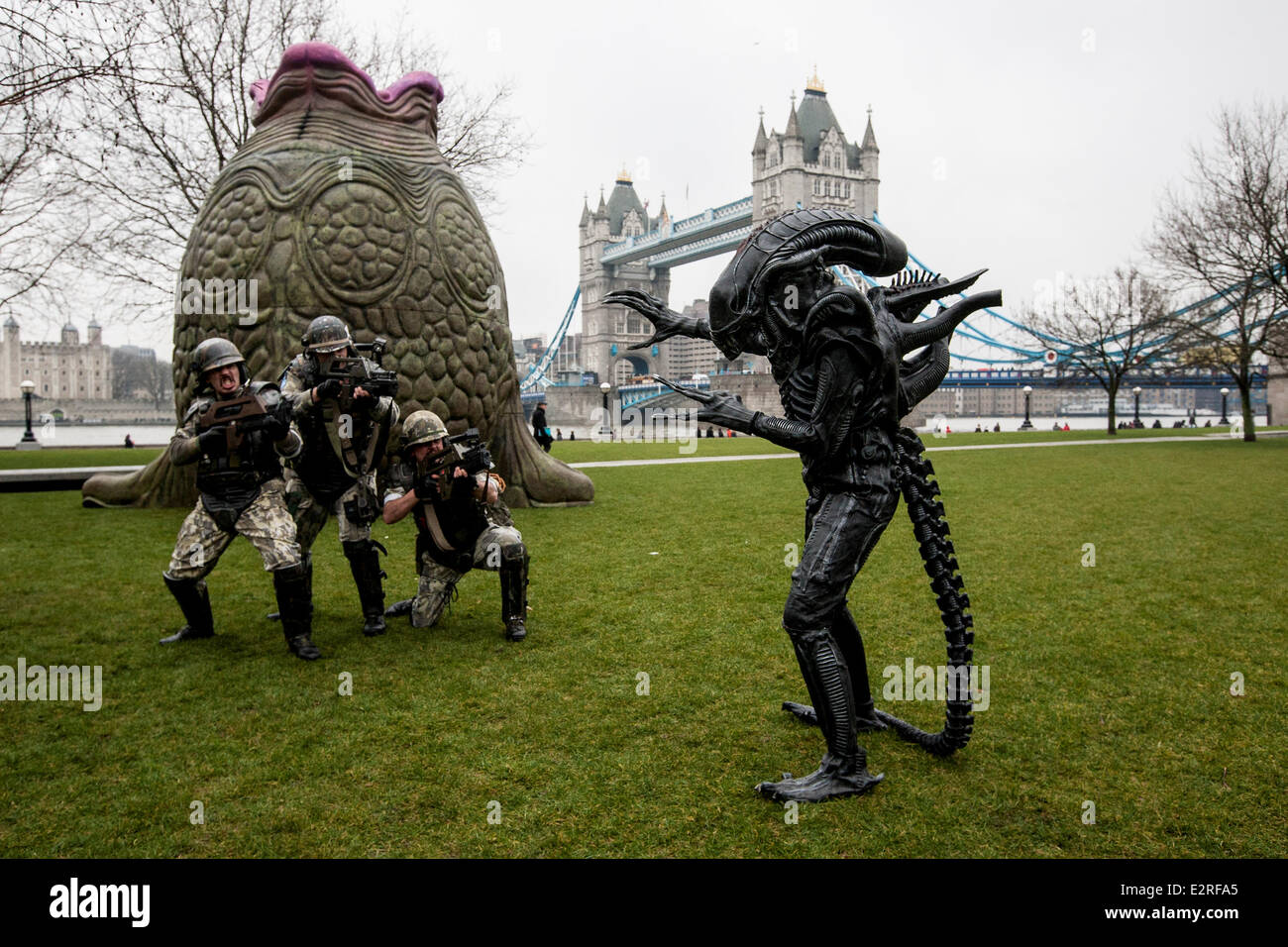 Alien: Colonial Marines photocall at Potters Field Colonial marines ...