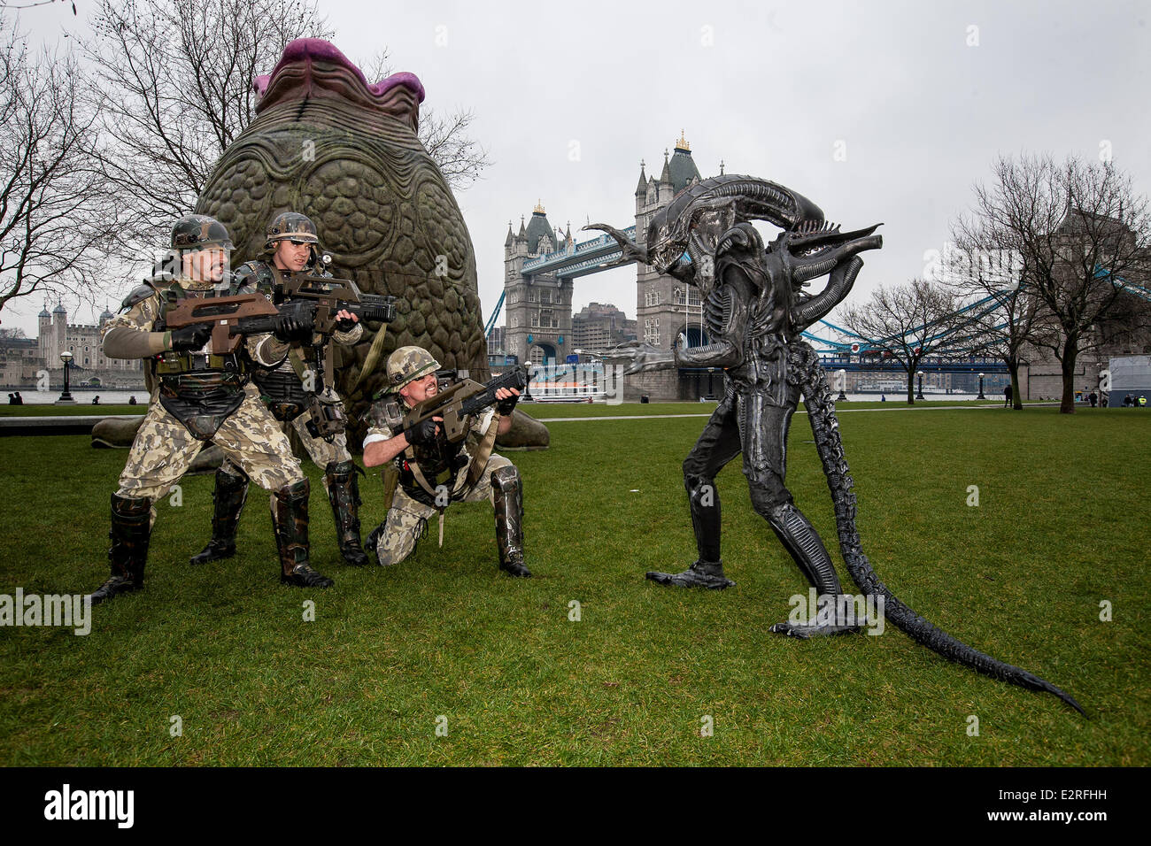 Alien: Colonial Marines photocall at Potters Field Colonial marines ...