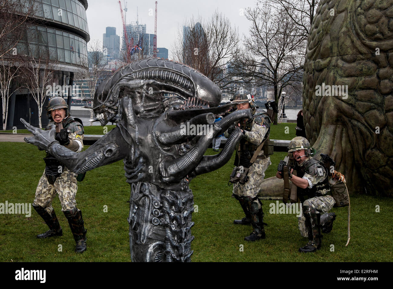 Alien: Colonial Marines photocall at Potters Field Colonial marines ...