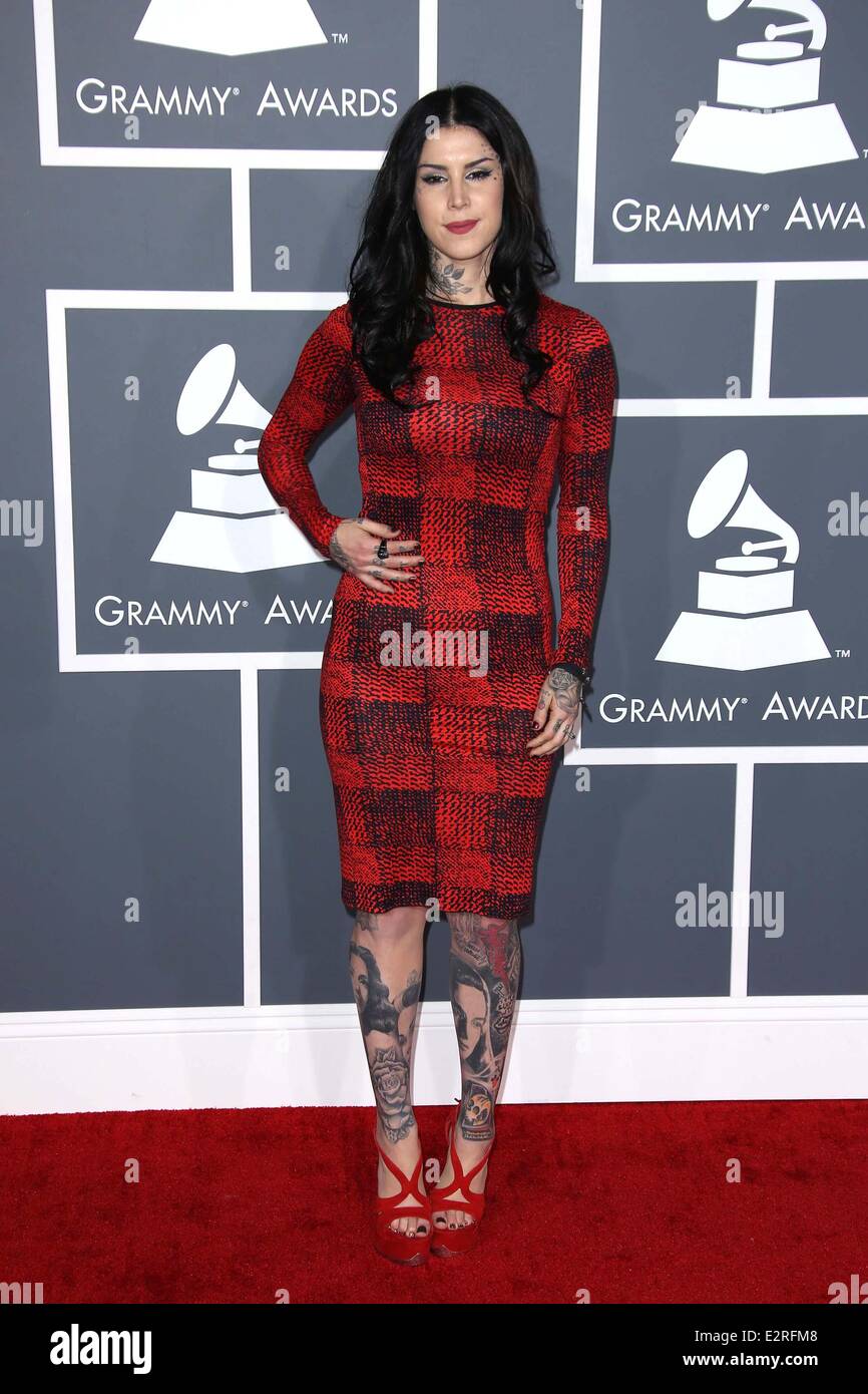 55th Annual GRAMMY Awards at Staples Center - Arrivals Featuring: Kat ...