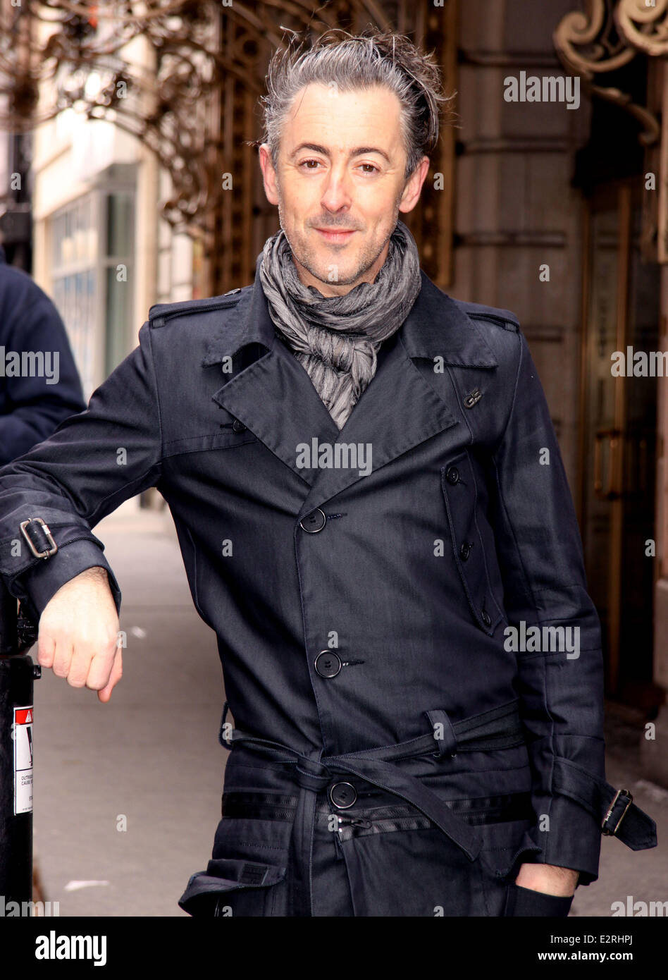 Alan Cumming at the Broadway marquee installation for his upcoming one ...
