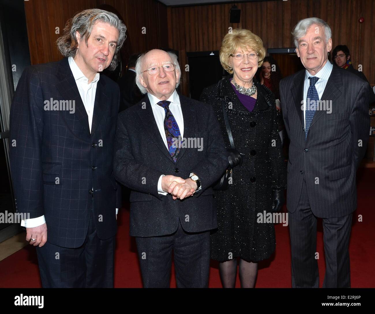 President Michael D Higgins and guests attend the opening of King Lear ...