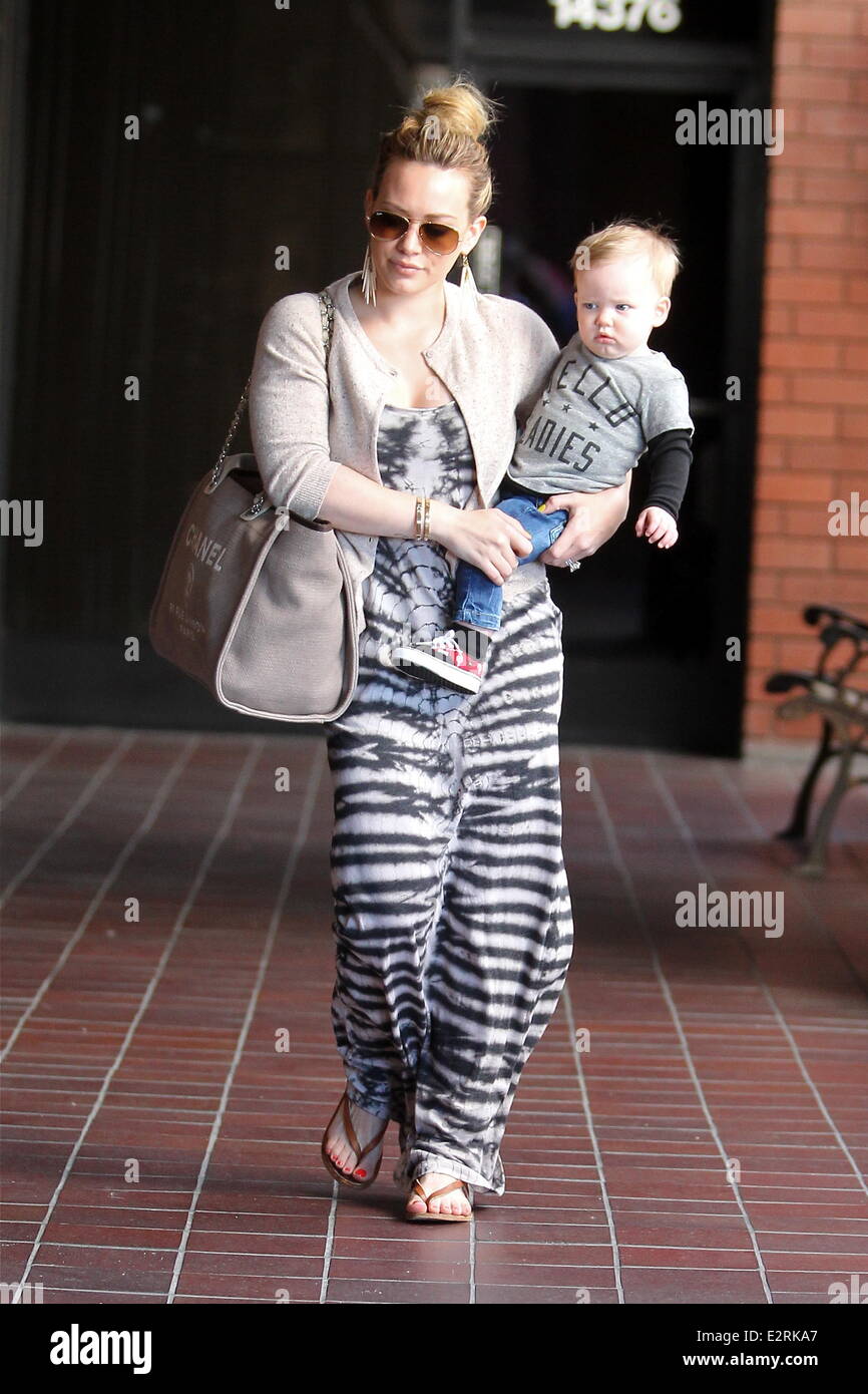 Hilary Duff and son Luca head out for a playdate in Sherman Oaks ...