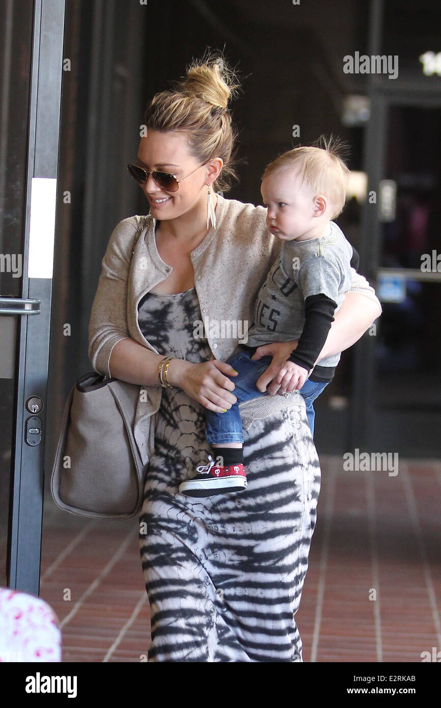 Hilary Duff and son Luca head out for a playdate in Sherman Oaks ...