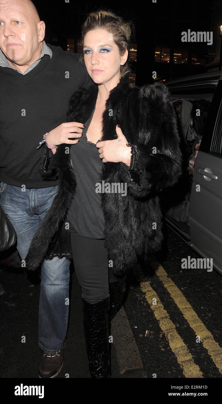 Singer Ke out and about in Soho, appearing rather worse for wear ...