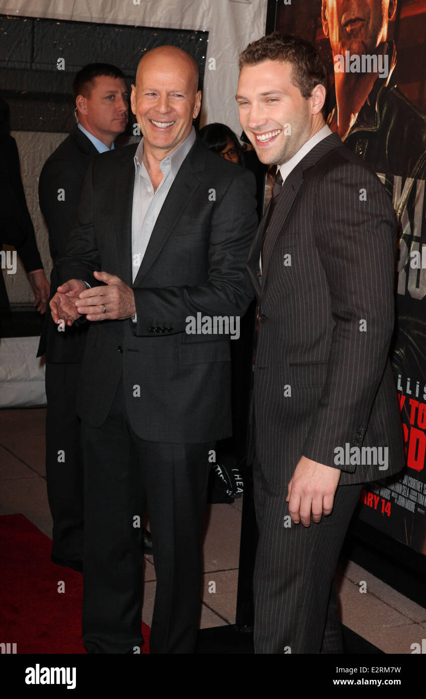 A Good Day To Die Hard Fan Celebration at the AMC Empire 25 Theatre Featuring: Bruce Willis,Jai ...