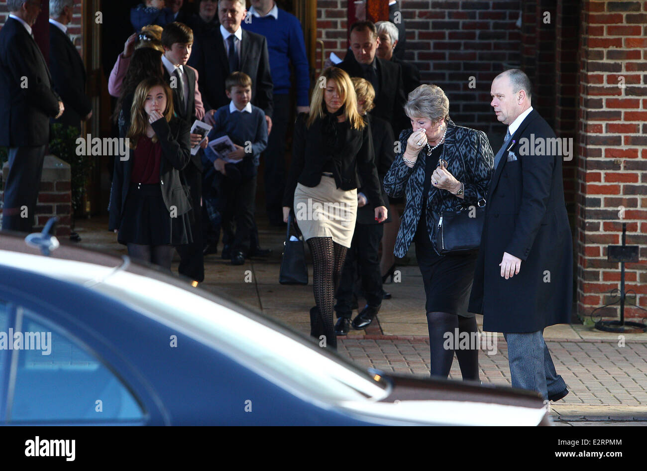 Funeral of Reg Presley of The Troggs at Basingstoke Crematorium, North ...