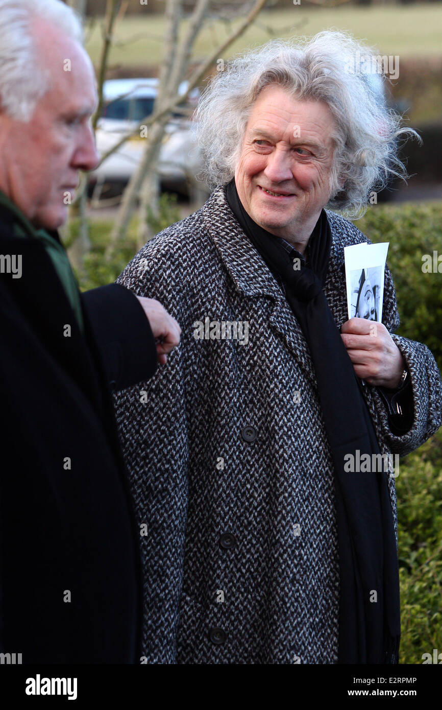 Funeral of Reg Presley of The Troggs at Basingstoke Crematorium, North ...