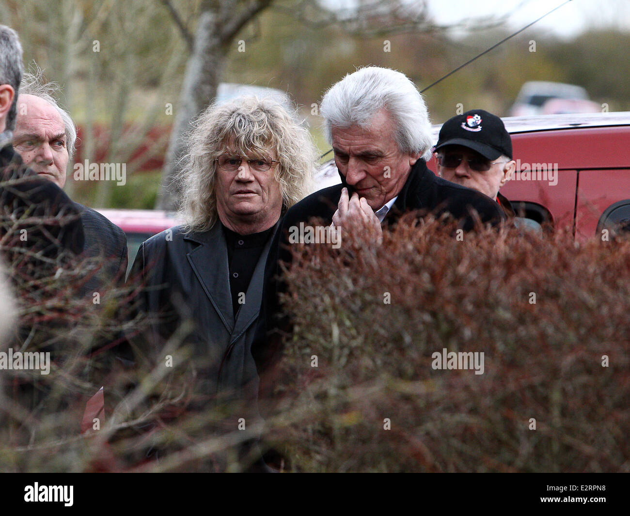Funeral of Reg Presley of The Troggs at Basingstoke Crematorium, North ...