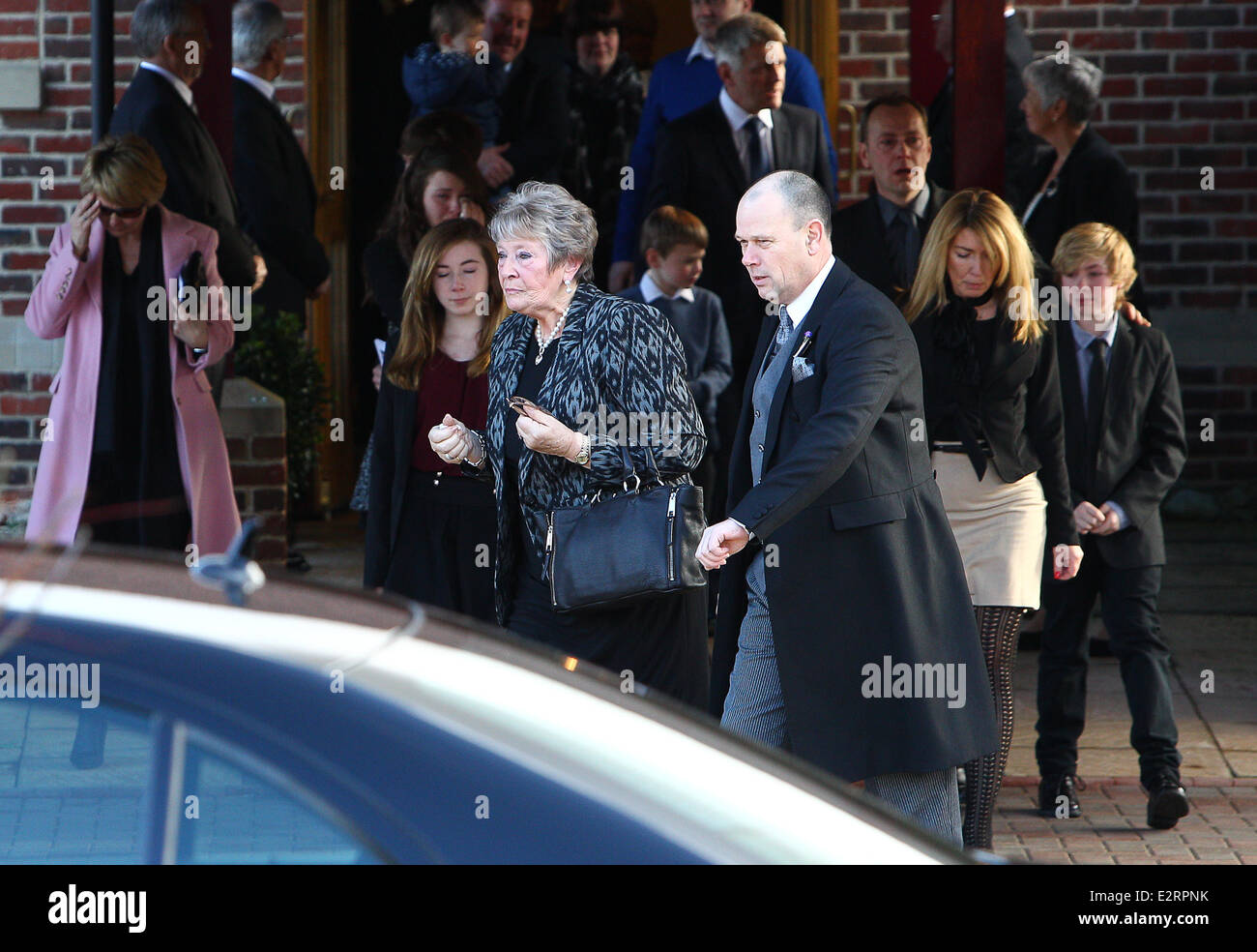 Funeral of Reg Presley of The Troggs at Basingstoke Crematorium, North ...