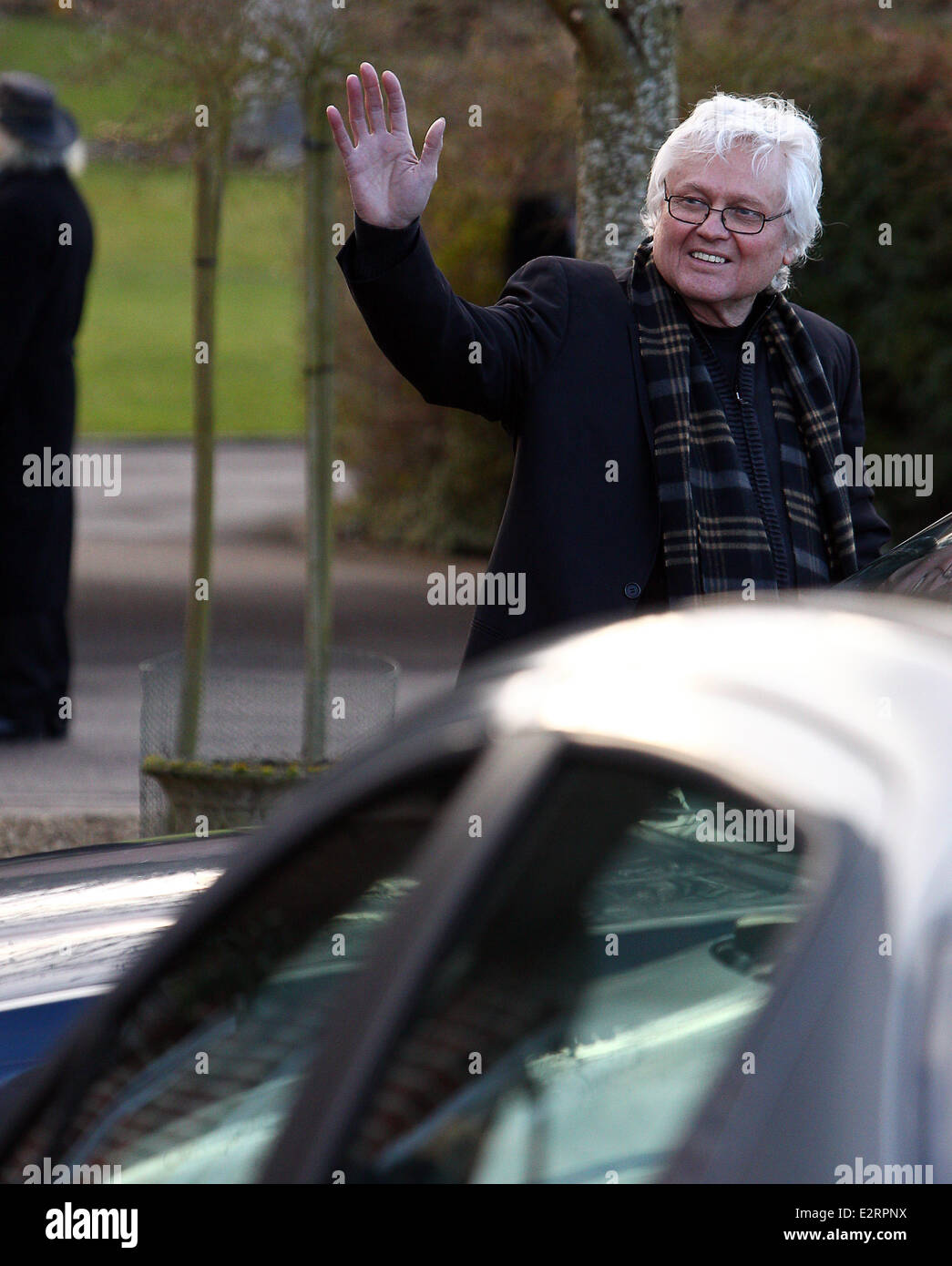 Funeral of Reg Presley of The Troggs at Basingstoke Crematorium, North ...