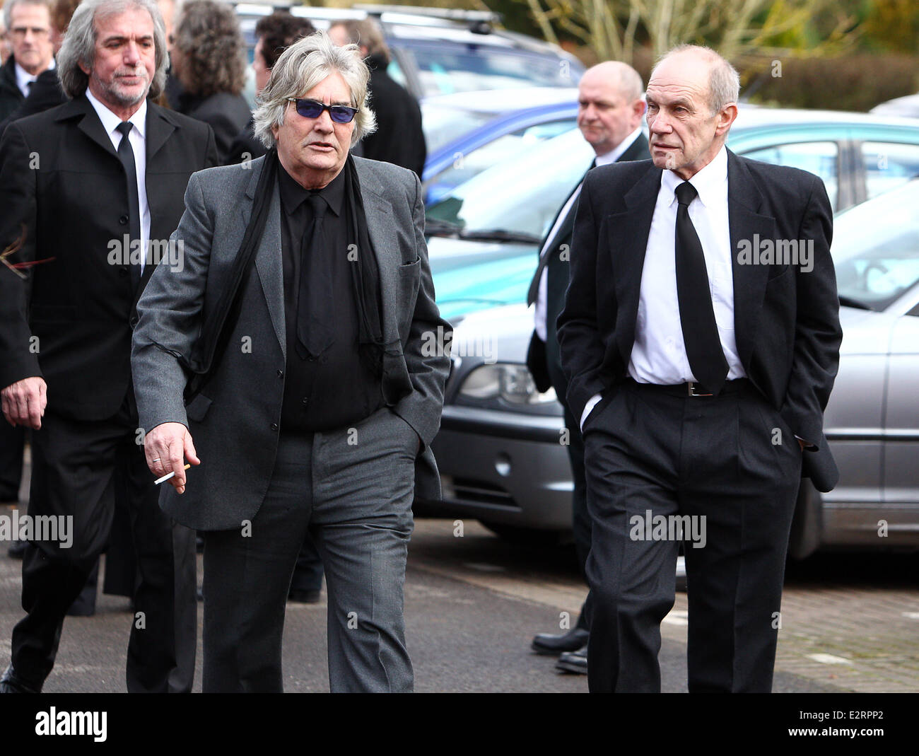 Friends and family arrive Funeral of Reg Presley Basingstoke ...