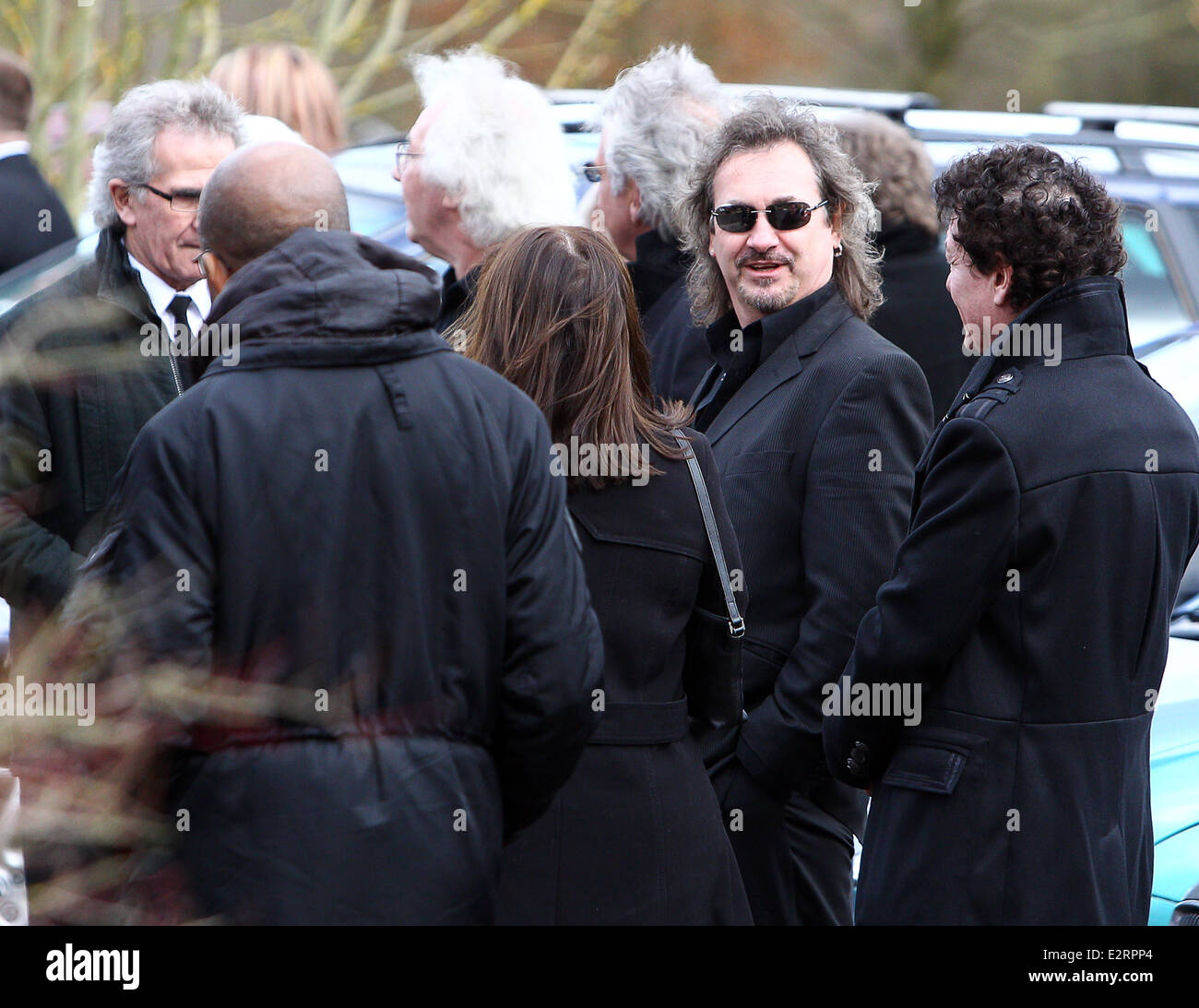 Friends and family arrive Funeral of Reg Presley Basingstoke ...