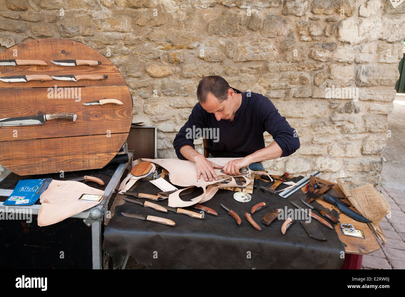 Leather worker hi-res stock photography and images - Alamy